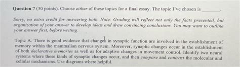 solved question 7 30 points choose either of these topics