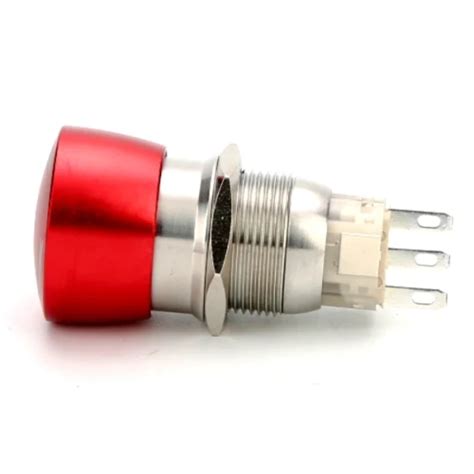 19mm Red Mushroom Electrical Waterproof IP65 Ik10 Emergency Stop Push Button Switch Emergency