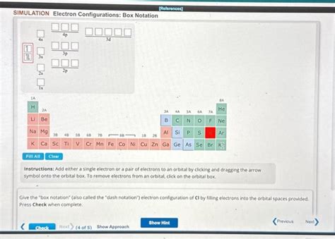 Solved Simulation Electron Configurations Box Notation