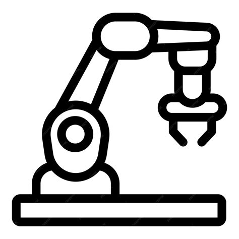 Premium Vector Robotic Arm Picking Up Object In Modern Factory Line