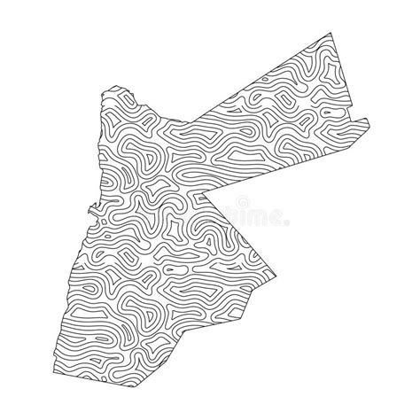 abstract topographic style jordan map design stock vector