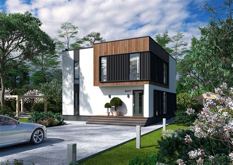 Небольшой дом в стиле хай тек с удобной планировкой АО «ТАМАК Дзен