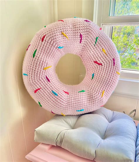 Crochet Donut Cushion Tutorial Lovecrafts
