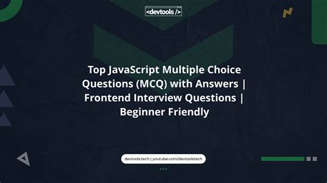 Top Javascript Multiple Choice Questions Mcq With Answers Frontend Interview Questions
