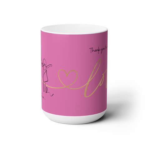 Thank You For Being My Mom Lets Be Together 15 Oz Mug Etsy