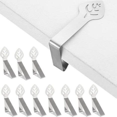 10 Pièces Pince Nappe Pinces Pour Nappe Décoratives En Acier