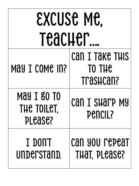 Classroom Phrases Pdf