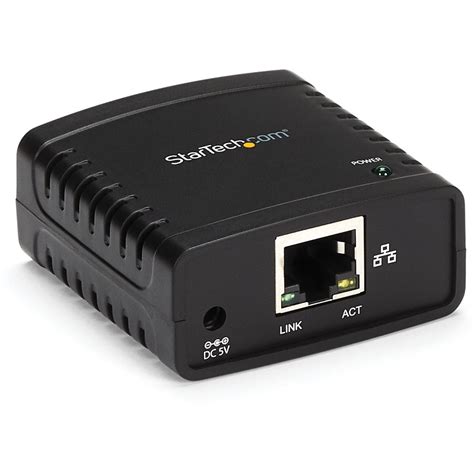 Startech Com 10 100Mbps Ethernet To USB 2 0 Network LPR Print ServerUSB Print Server With