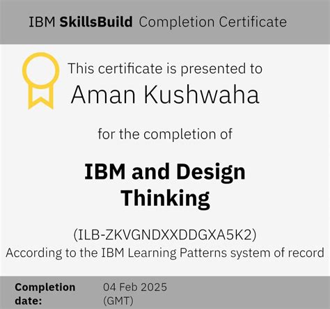 Aman Kushwaha On Linkedin Designthinking Ibm Ibmskillsbuild