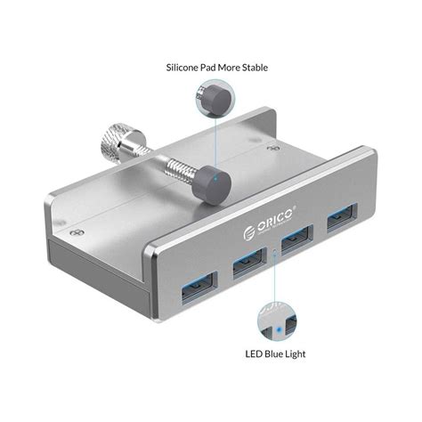 Port Usb Hub Clip Type Aluminium Alloy Portable Size Super Speed Splitter Axgear Ca