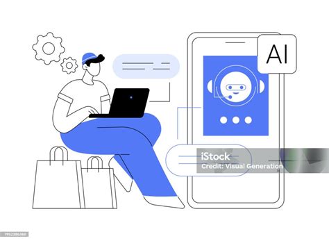 Aistreamlined Customer Support Abstract Concept Vector Illustration Stock Illustration