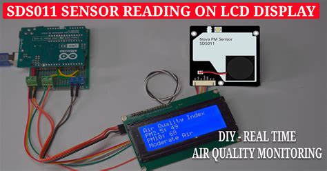 reading air quality data with arduino and sds011 sensor displayed on a 4 line lcd