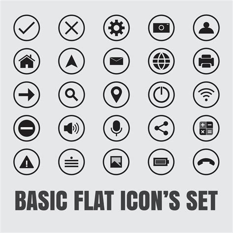 basic flat icons set simplicity meets versatility in our basic flat icon set ideal for web