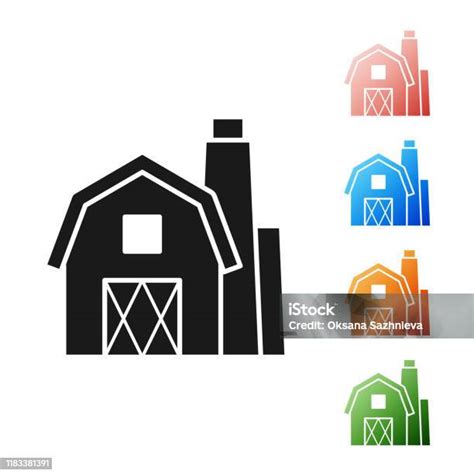 블랙 팜 하우스 개념 아이콘 흰색 배경에 격리 소박한 농장 풍경입니다 다채로운 아이콘을 설정합니다 벡터 일러스트레이션 0명에 대한 스톡 벡터 아트 및 기타 이미지 Istock