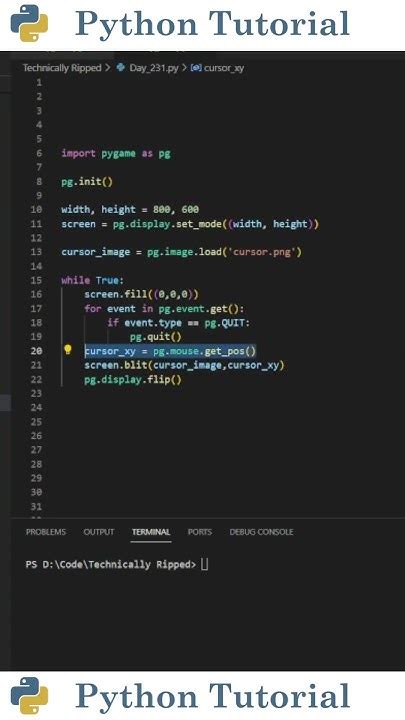 Customized Cursormouse In Pygame Python Tutorial Youtube