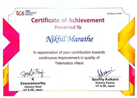Nikhil Marathe On Linkedin Tcs Recognition Achievements Teamwork