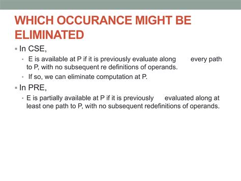 Partial Redundancy Elimination Pptx