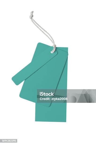 흰색 배경에 분리된 빈 청록색 종이 라벨 또는 천 태그의 다양한 모양 가격표에 대한 스톡 사진 및 기타 이미지 가격표 개체 그룹 검은색 Istock