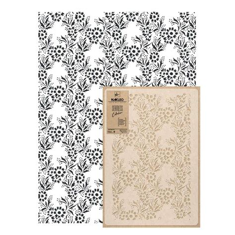 Reusable Allover Plastic Stencil Classic Flowers