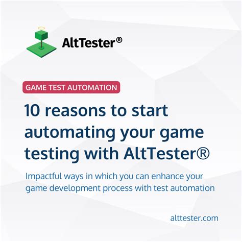 Gametesting Gamedevelopment Testautomation Alttester Alttester®