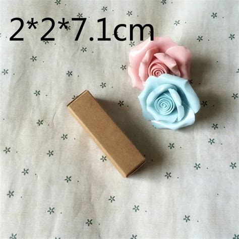 100 개몫 크래프트 종이 카톤 사각형 상자 원통형 보석 및 포장 2x2x71cm 티몬