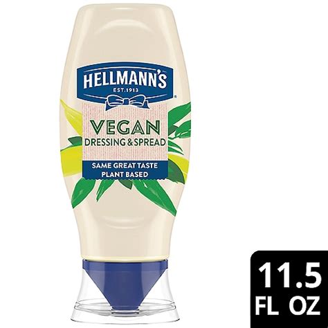 Hellmanns Vegan Dressing And Spread Plant Based Mayonnaise 115 Oz 1