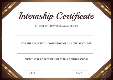 Internship Certificate Template Word