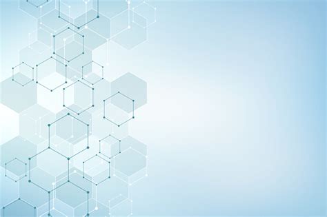 추상 분자 구조 및 화학 요소입니다 의료 과학 및 디지털 기술 개념입니다 육각형에서 벡터 기하학적 배경입니다 개념에 대한 스톡 벡터 아트 및 기타 이미지 Istock