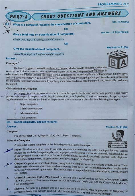 Solution Computer And Program Fundamentals Algorithms Basics Of C