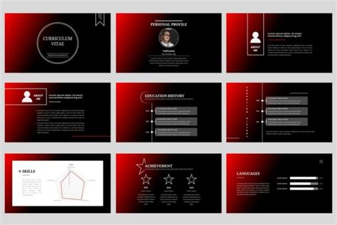 CV Powerpoint Template Graphic By Sasqia Creative Creative Fabrica