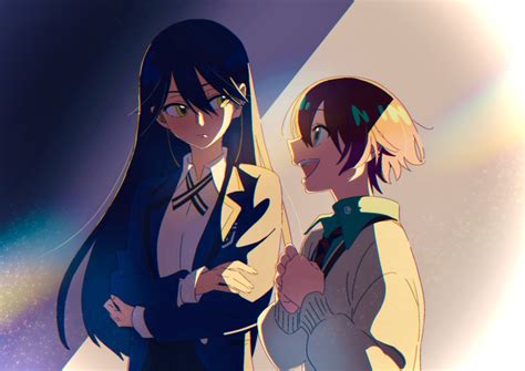 Safebooru 1girl 2girls Amate Yuzuriha Aqua Eyes Crossed Arms Gundam