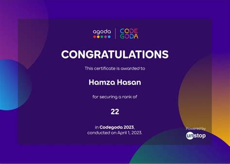 Hamza Hasan Ellahie On Linkedin Agoda Codegoda2023