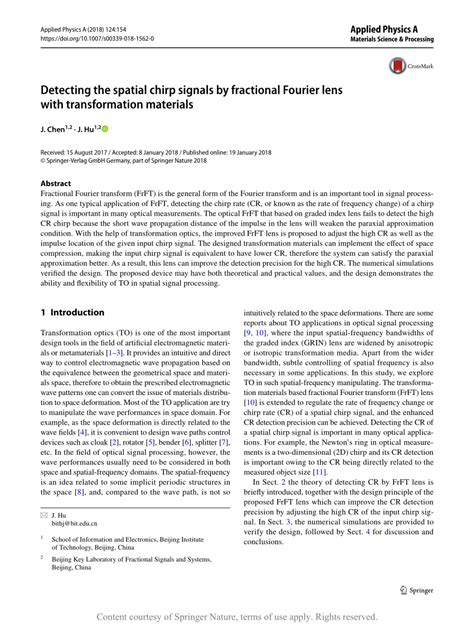 Detecting The Spatial Chirp Signals By Fractional Fourier Lens With