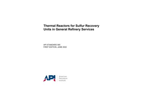 دانلود فایل 🔵دانلود استاندارد راکتورهای گرمایی واحدهای احیای گوگرد در صنایع پالایشی🔵 ♻️thermal