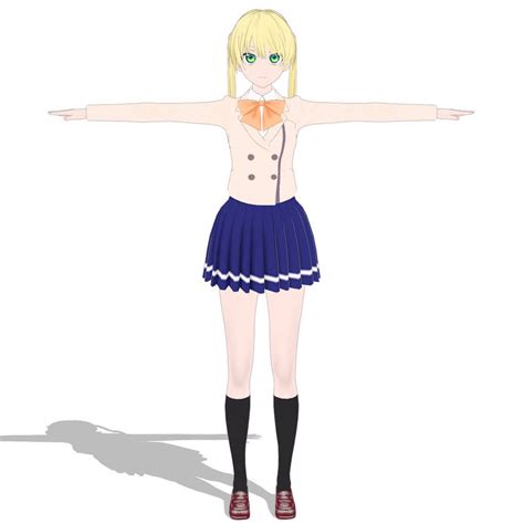 Rika Hoshizaki Mmd Pmx By Bak09 On Deviantart