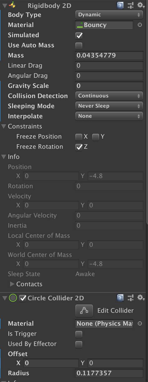Unity Circle Collider Vibrates On Edge Collider Game Development