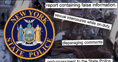 New York State Police Internal Documents Reveal Sex On Duty Dwis And