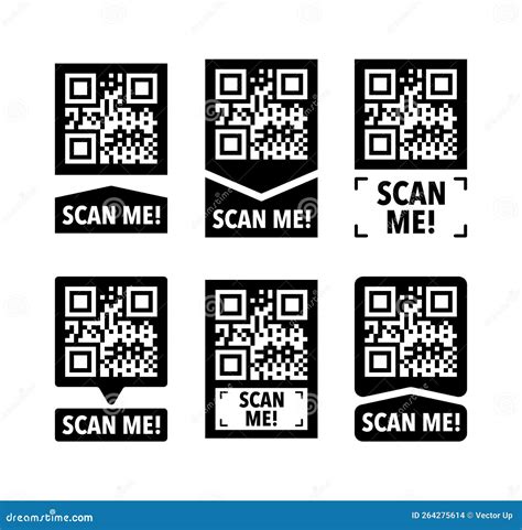 Scan Me Icon With Qr Code Inscription Scan Me Qr Code Label Stock Vector Illustration Of