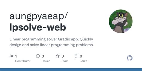 Github Aungpyaeaplpsolve Web Linear Programming Solver Gradio App Quickly Design And Solve