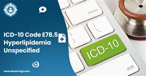 Icd 10 Code E78 5 Hyperlipidemia Unspecified