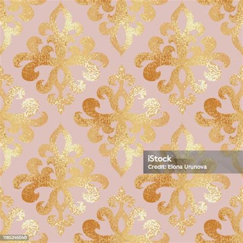 황금 다 마스크 패턴입니다 장식과 원활한 벡터 배경 디자인용 골드 텍스쳐 모방 로즈골드에 대한 스톡 벡터 아트 및 기타 이미지