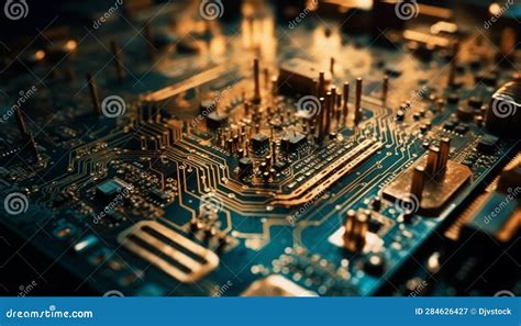 Complexity Of Semiconductor Circuit Board Reveals Futuristic Computer Technology Progress