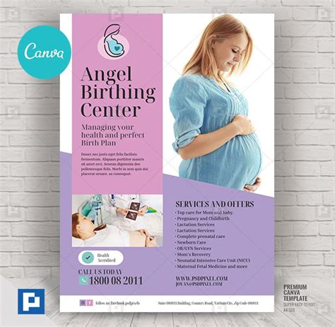 9 Birth Clinic Services Canva Flyer Ideas Flyer Clinic Prenatal Care