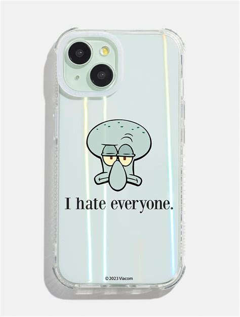 Spongebob X Skinnydip Squidward I Hate Everyone Shock Iphone Case Spongebob Character Cases