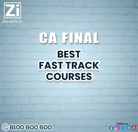 Ca Final Best Fast Track Courses For May 24 And Nov 24