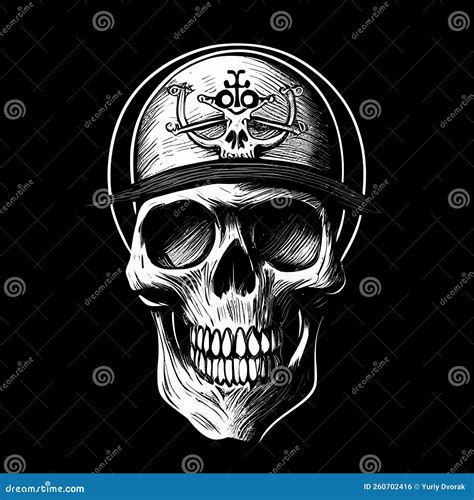 Skull Sketch Vector Scull For T Shirt Or Poster Design Pirate Insignia Concept Stylish Scull