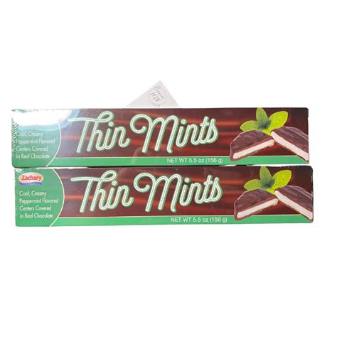 Zachary Thin Mints Peppermint Chocolate Candy Bundle 2pack 5 50z Boxes And Recipe