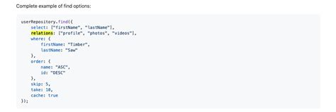 Typescript How To Make Typeorm Find Query And Realtions Together