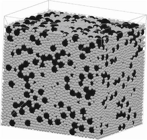 The Initial Configuration Of The Binary Mixture With The Size Ratio Of