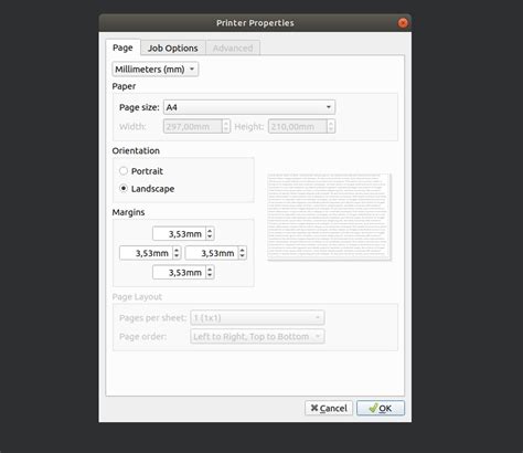QPrint No Possible To Set Page Size And Orientation Ubuntu Qt Forum